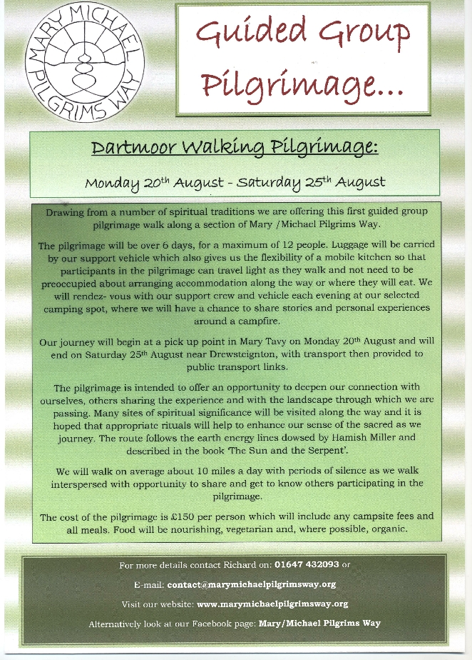 Dartmoor Pilgrimage | News | Mary Michael Pilgrims Way